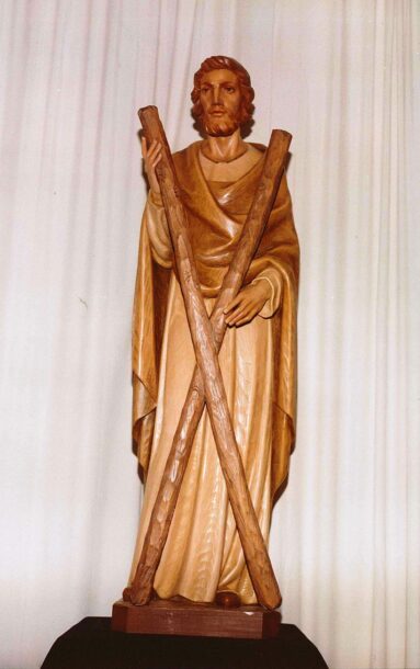 Wooden statue of St.Andrew - Ferdinand Stuflesser 1875