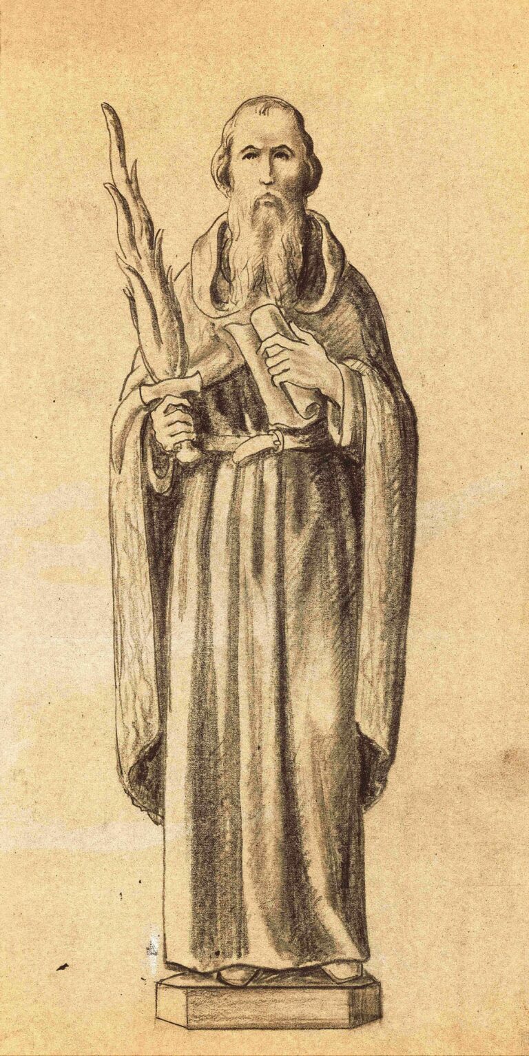 Wooden statue of St.Elijah - Ferdinand Stuflesser 1875