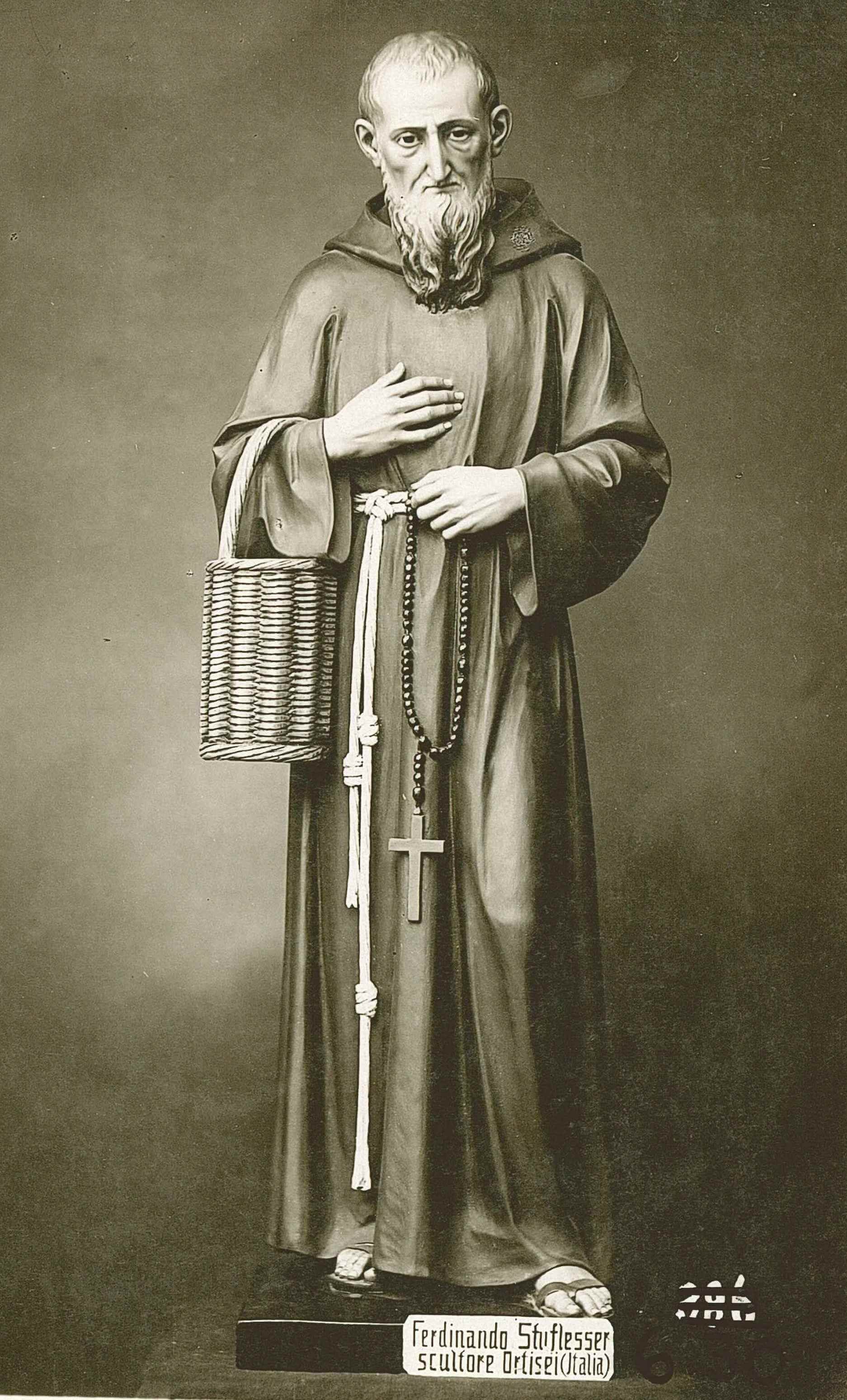 Wooden statue of St.Frances/ Frank - Ferdinand Stuflesser 1875