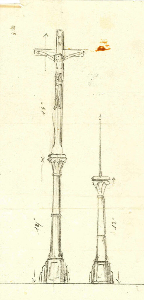 Wooden Processional Cross - Ferdinand Stuflesser 1875