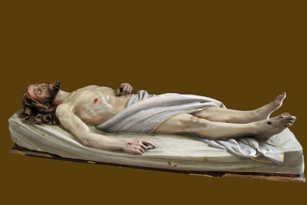 Dead Savior - sculpture of the Sepulchre - Ferdinand Stuflesser 1875