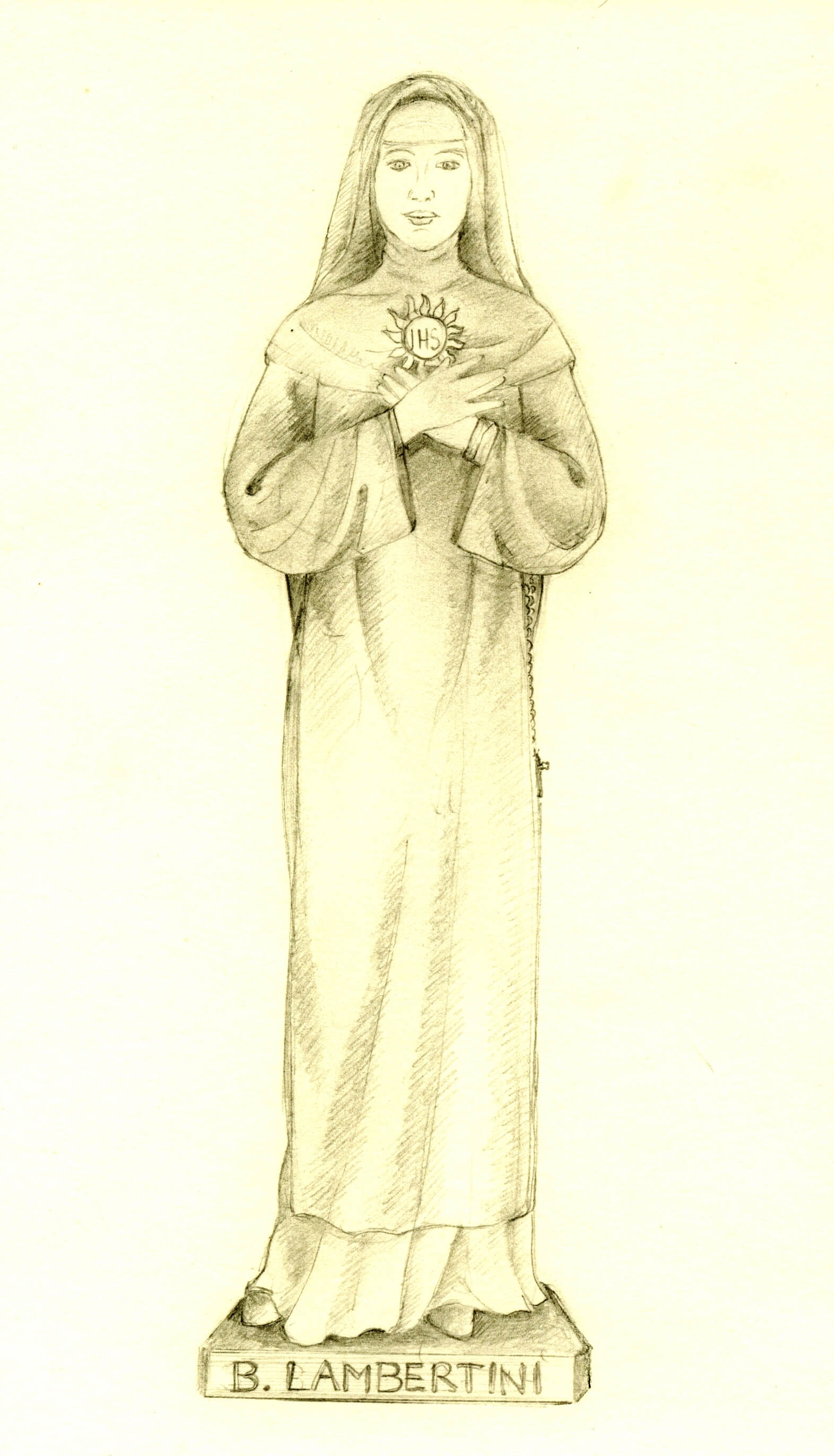Figura di Sant'Imelda in legno - Ferdinand Stuflesser 1875