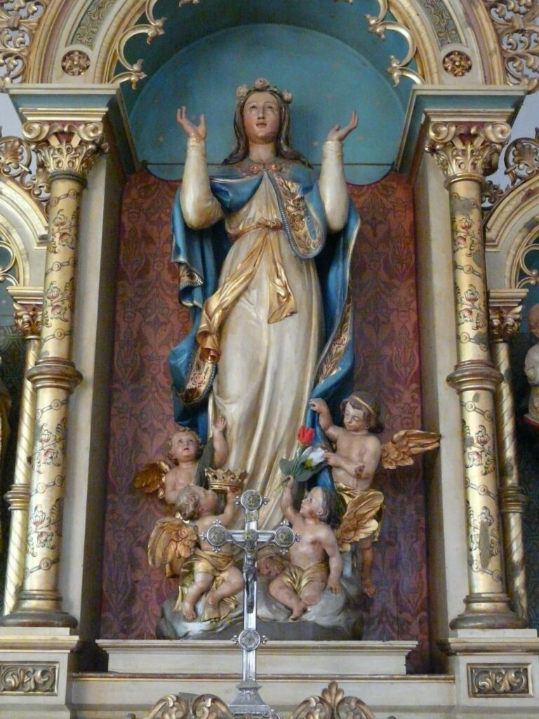 Statua della Madonna Assunta in legno - Ferdinand Stuflesser 1875