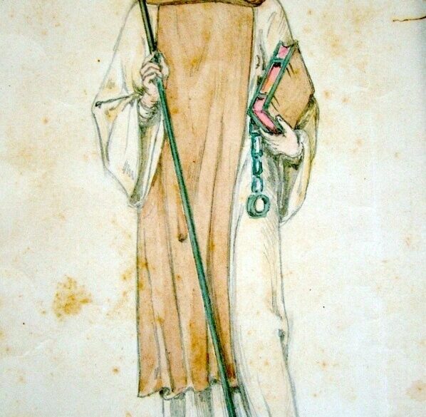 Wooden statue of St.Leonard - Ferdinand Stuflesser 1875