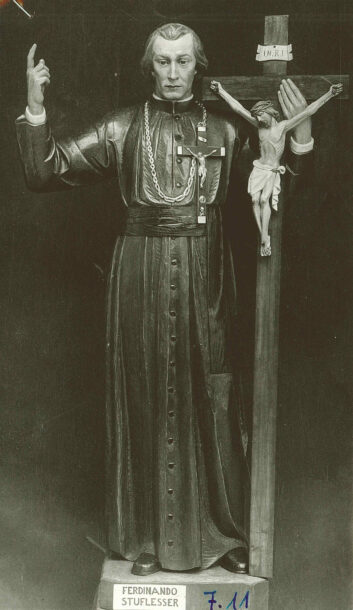 Wooden statue of St.Gaspare del Bufalo - Ferdinand Stuflesser 1875