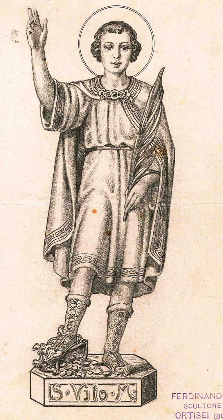Wooden statue of St.Vitus - Ferdinand Stuflesser 1875