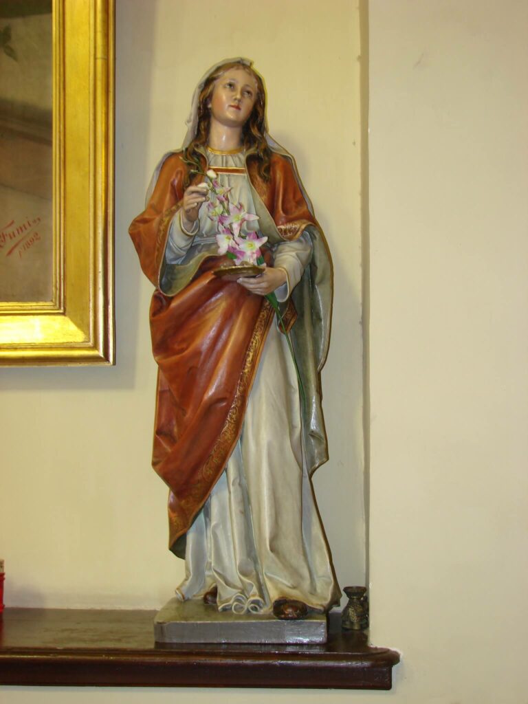 Wooden statue of St.Lucy - Ferdinand Stuflesser 1875