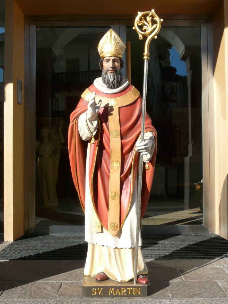Wooden statue of St.Martin - Ferdinand Stuflesser 1875