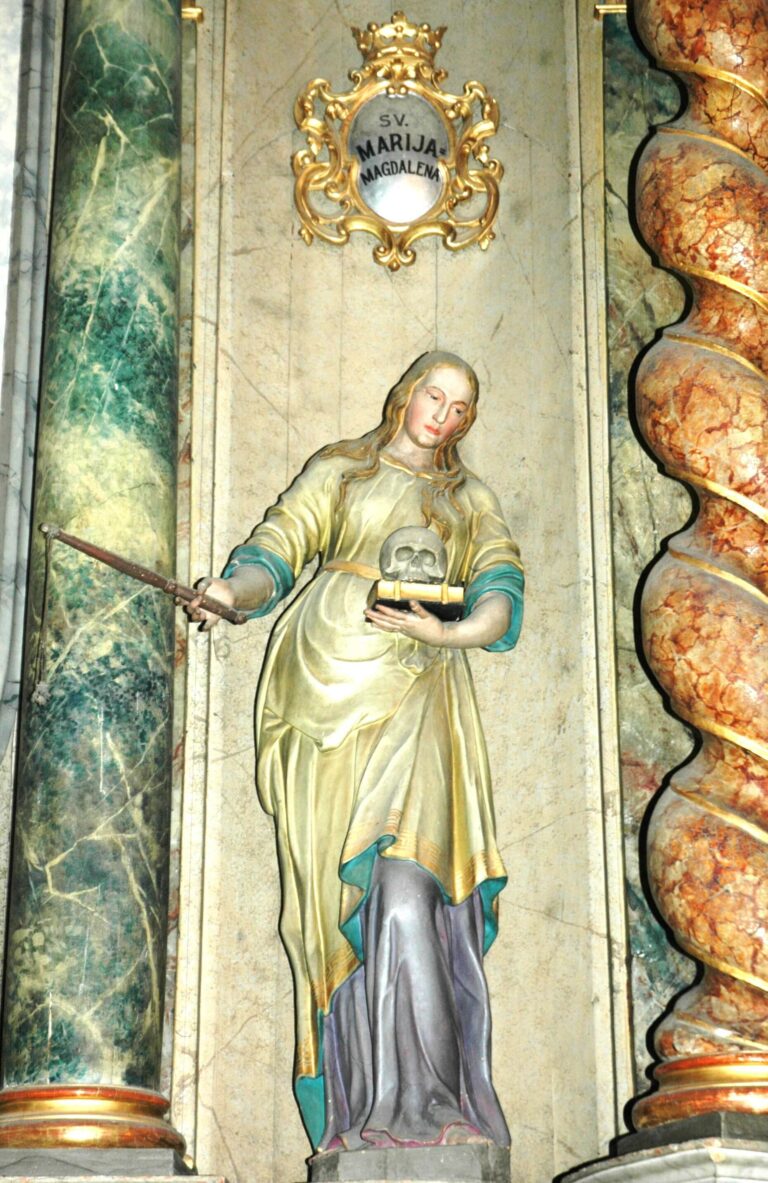 Wooden statue of St.Magdalene - Ferdinand Stuflesser 1875
