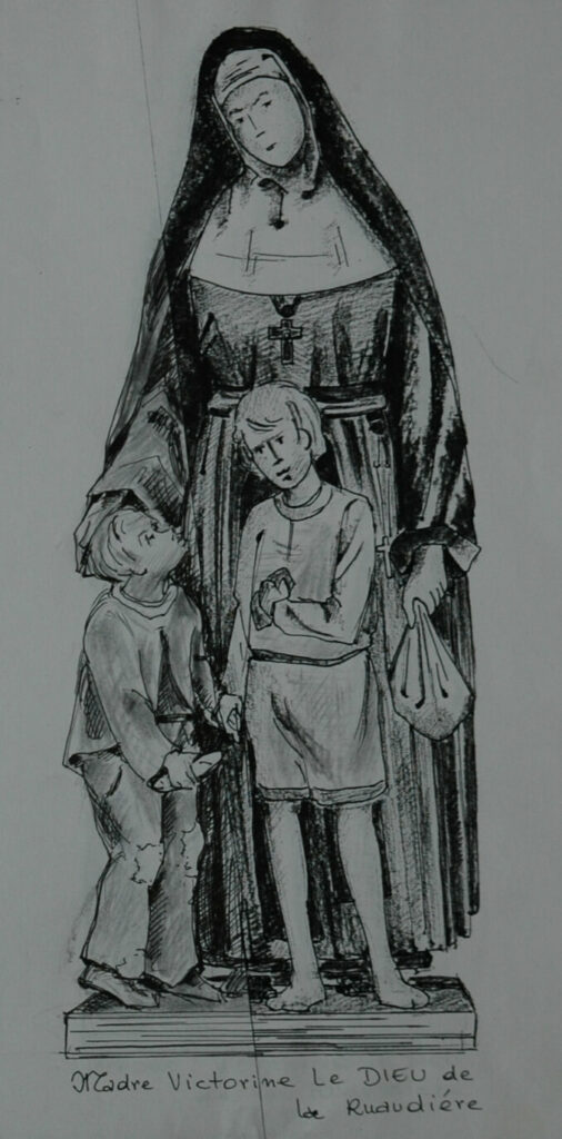 Wooden statue of St.Victoria - Ferdinand Stuflesser 1875
