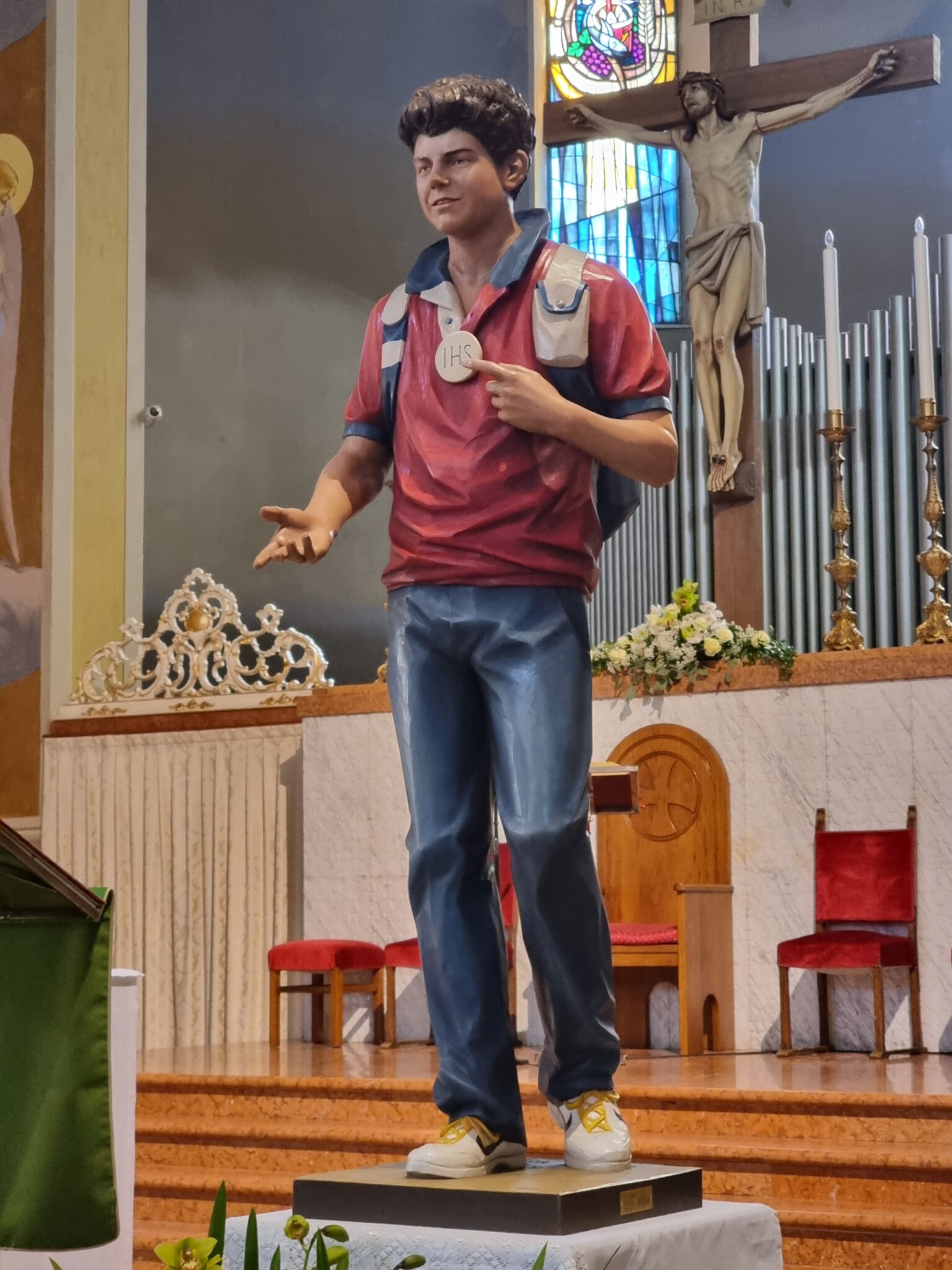 Wooden Statue of Blessed Carlo Acutis - Ferdinand Stuflesser 1875